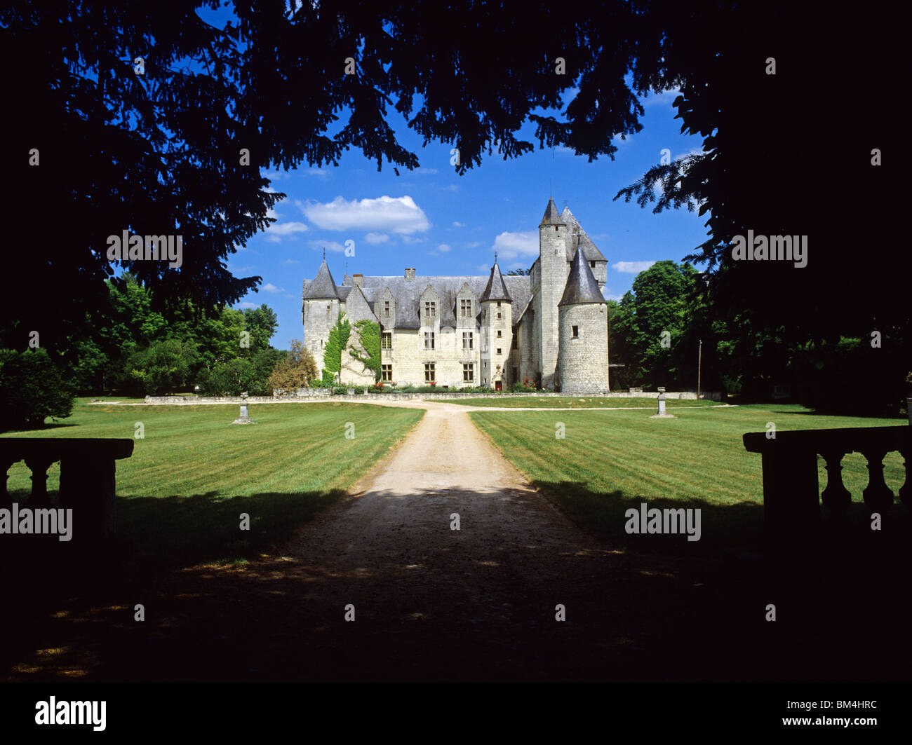 Lemere - View of Chateau du Rivau famous for its stables Stock Photo ...