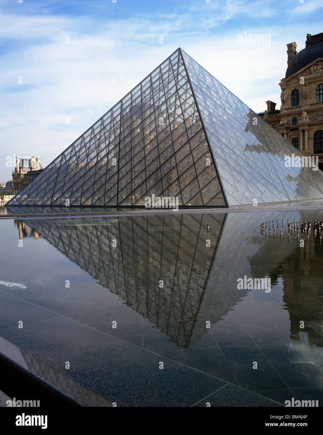 The Louvre Pyramid, the main entrance to the National Museum of France ...
