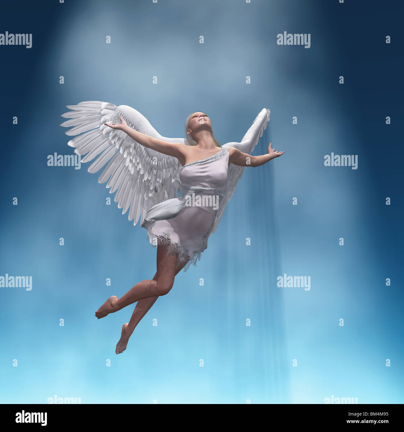 rising white angel Stock Photo - Alamy