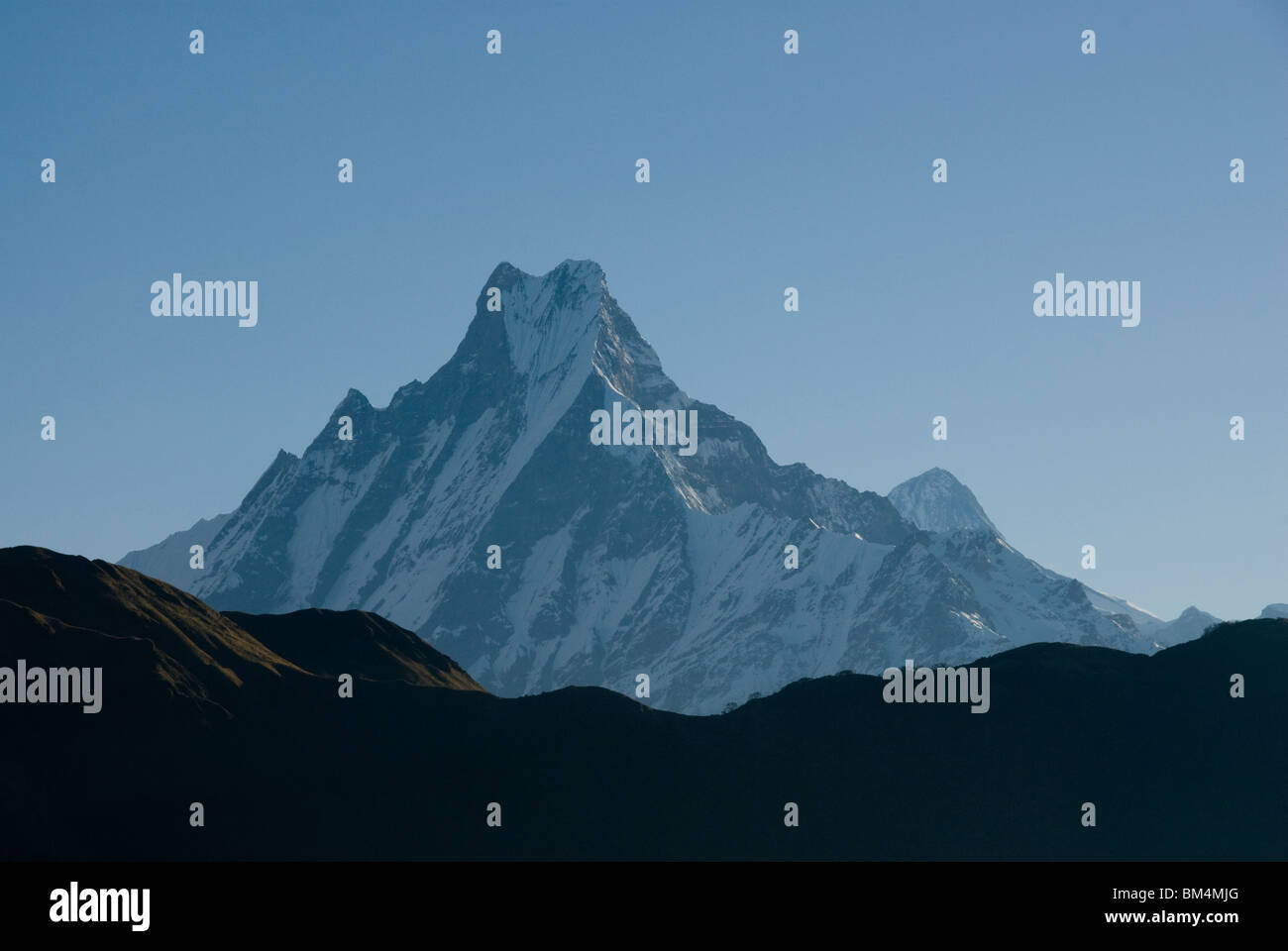 Machhapupuchre, Fish tail mountain, a sacred mountain, from Poon Hill ...