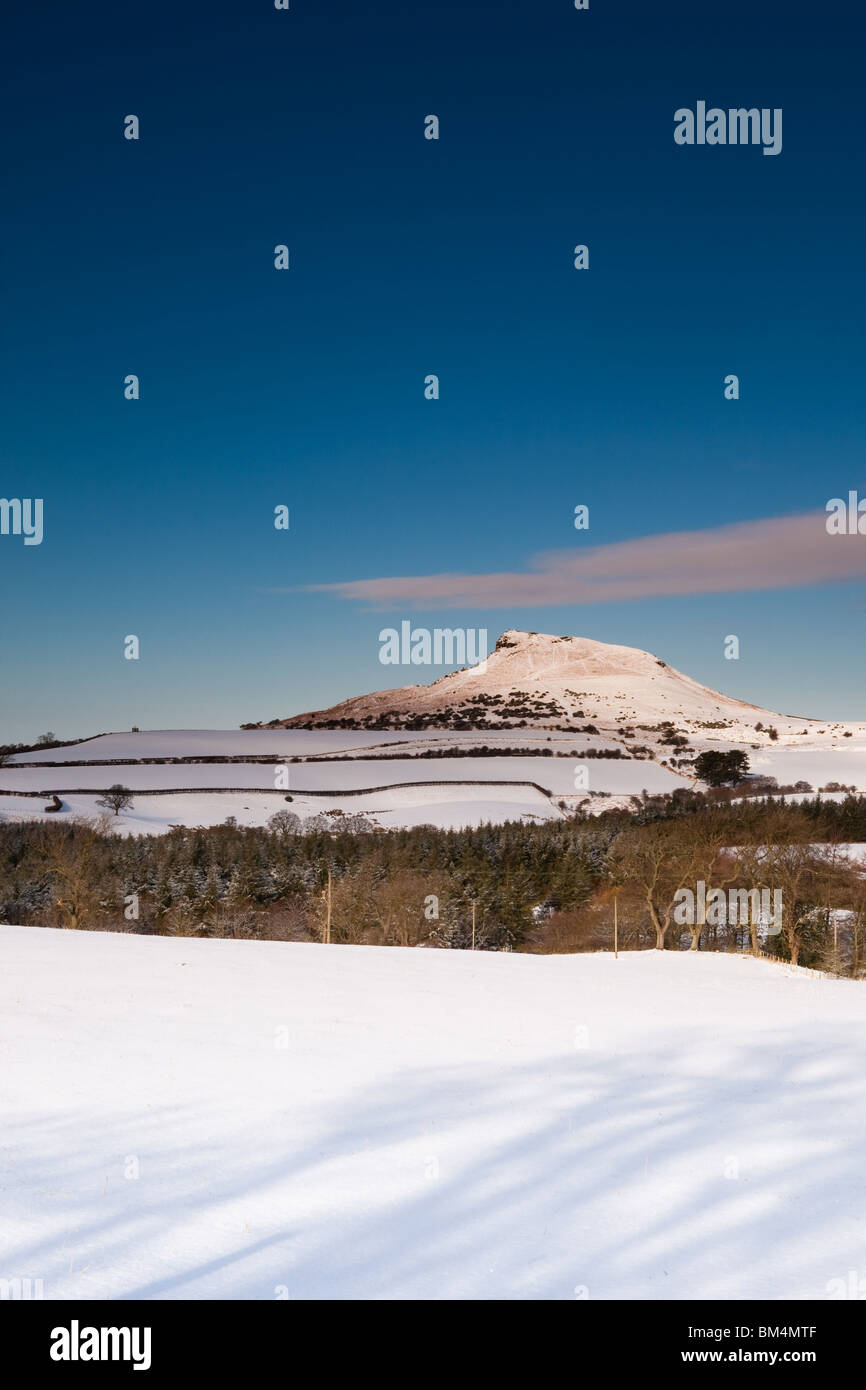 Snow Covered Roseberry Topping on the edge of the North York Moors ...