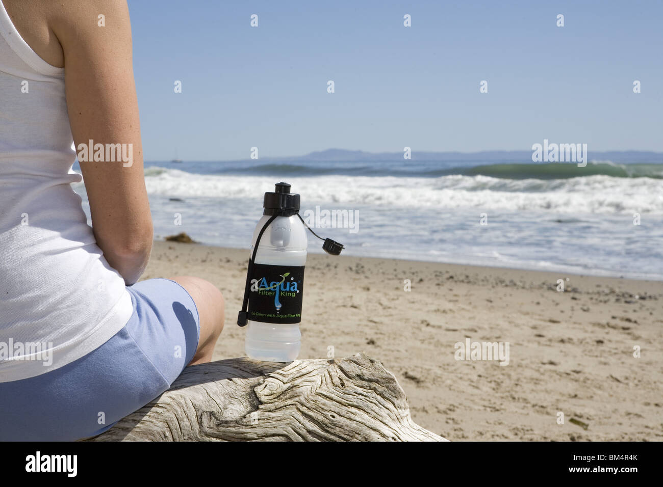 Woman at the beach in Santa Barbara Stock Photo - Alamy