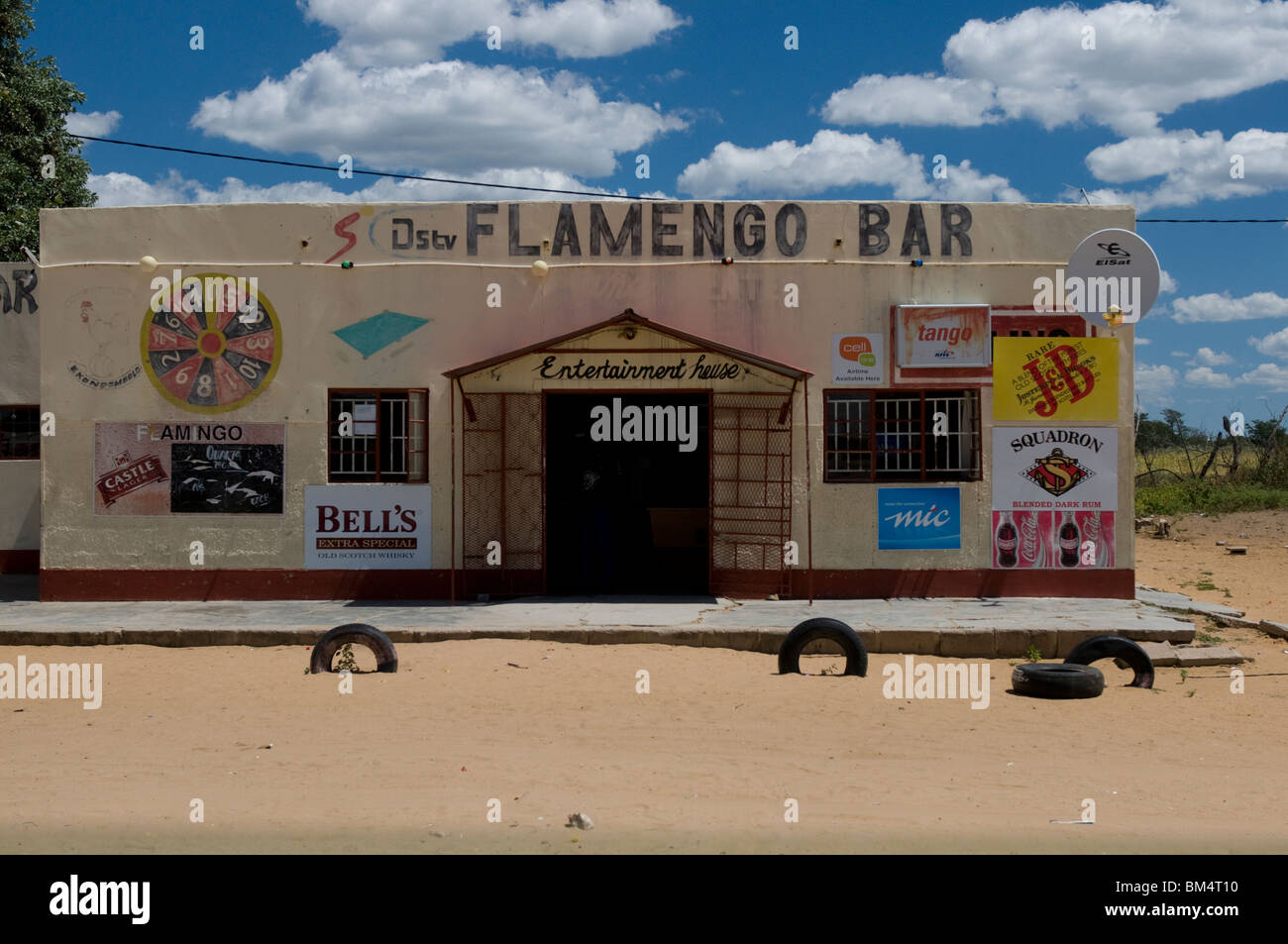 A bar in 'downtown' Ruacana, Kunene region, Namibia Stock Photo - Alamy
