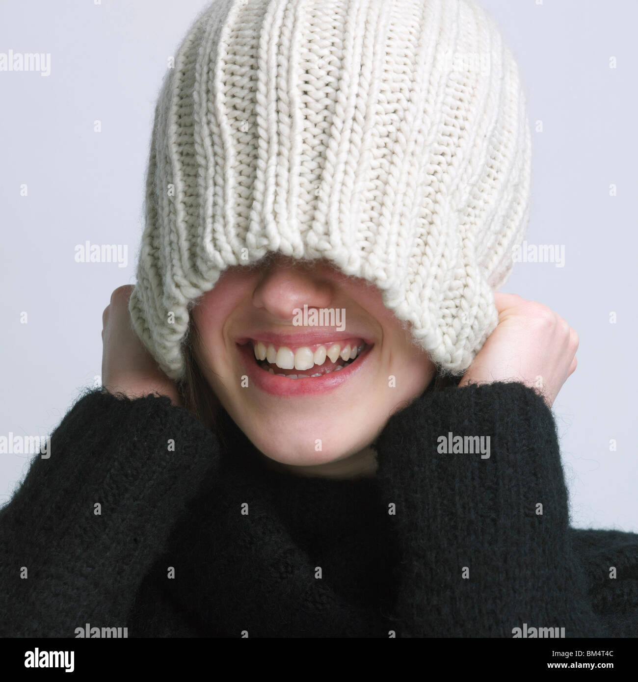 Hat covering face hi-res stock photography and images - Alamy