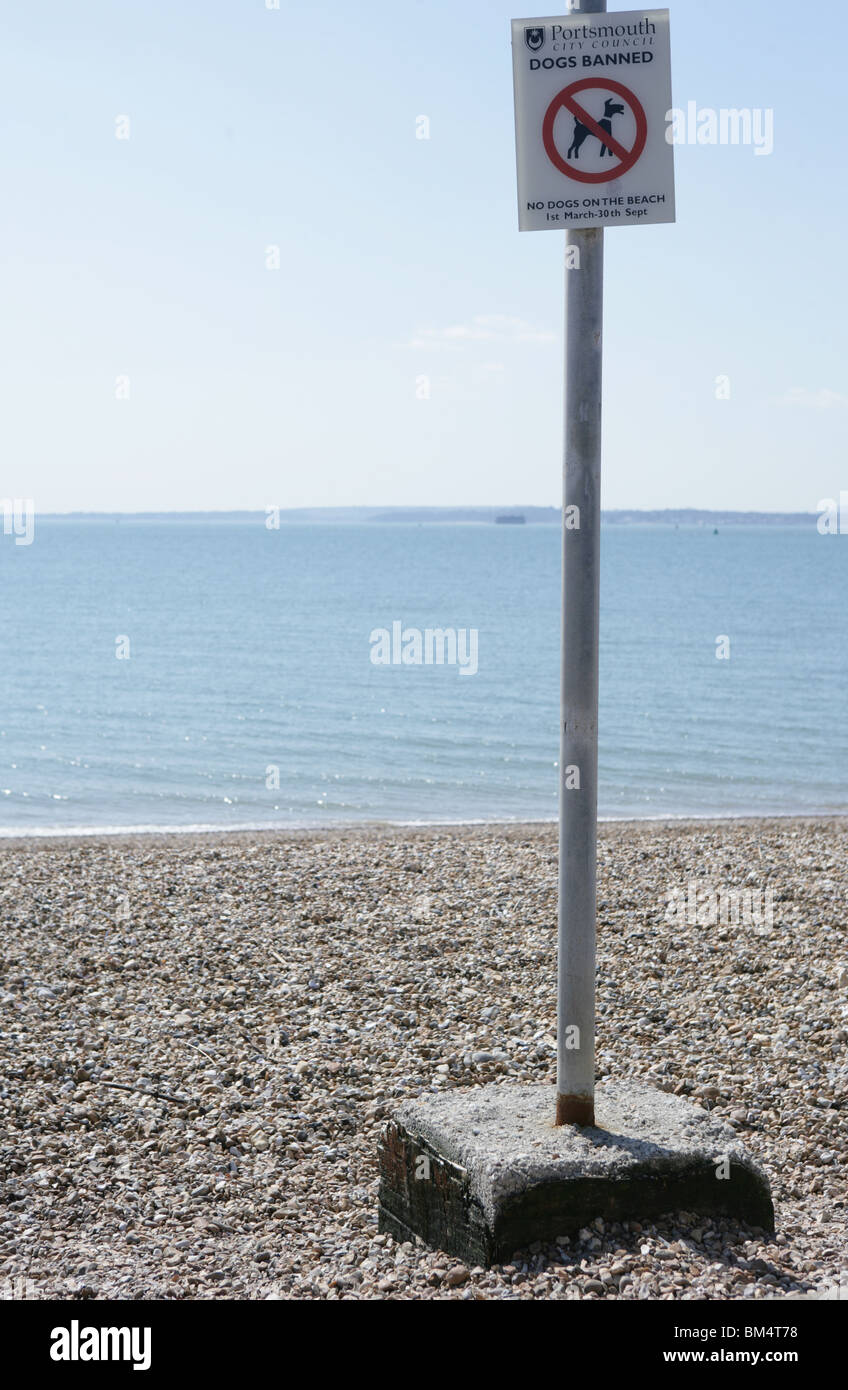 Dogs Banned Sign Portsmouth, UK Stock Photo - Alamy