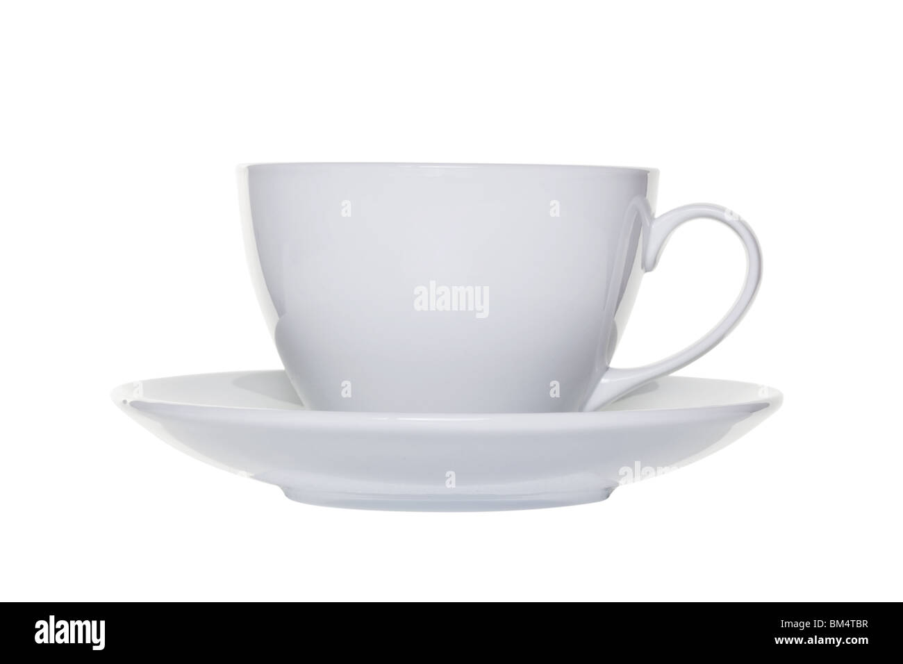 White tea cup and saucer isolated on a white background with clipping ...