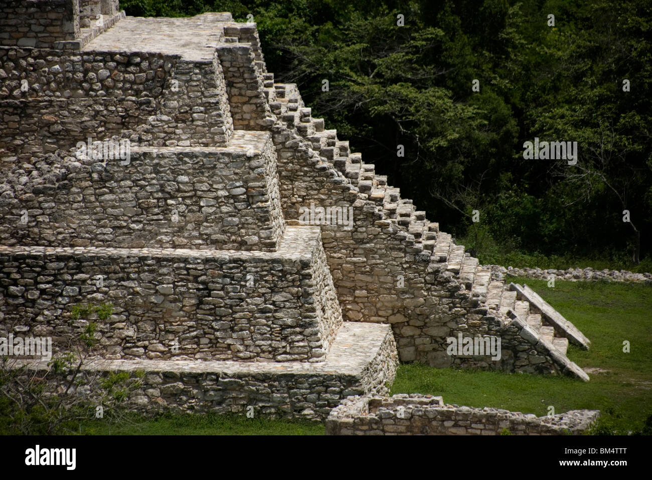 A pyramid in the Mayan ruins of Mayapan on Mexico's Yucatan peninsula ...