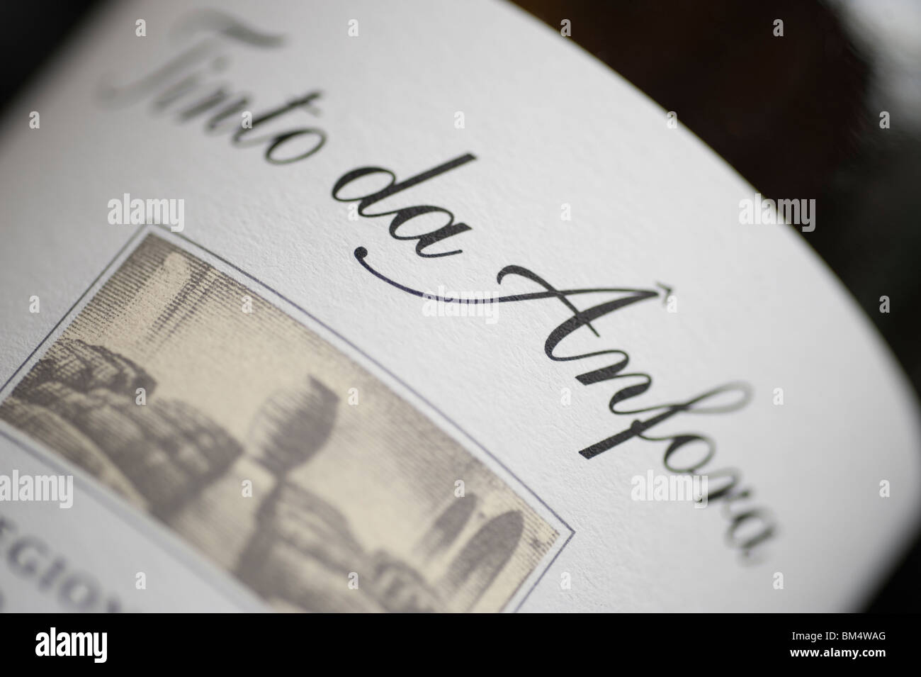 Tinto da Anfora, Portuguese red Wine, label closeup Stock Photo - Alamy