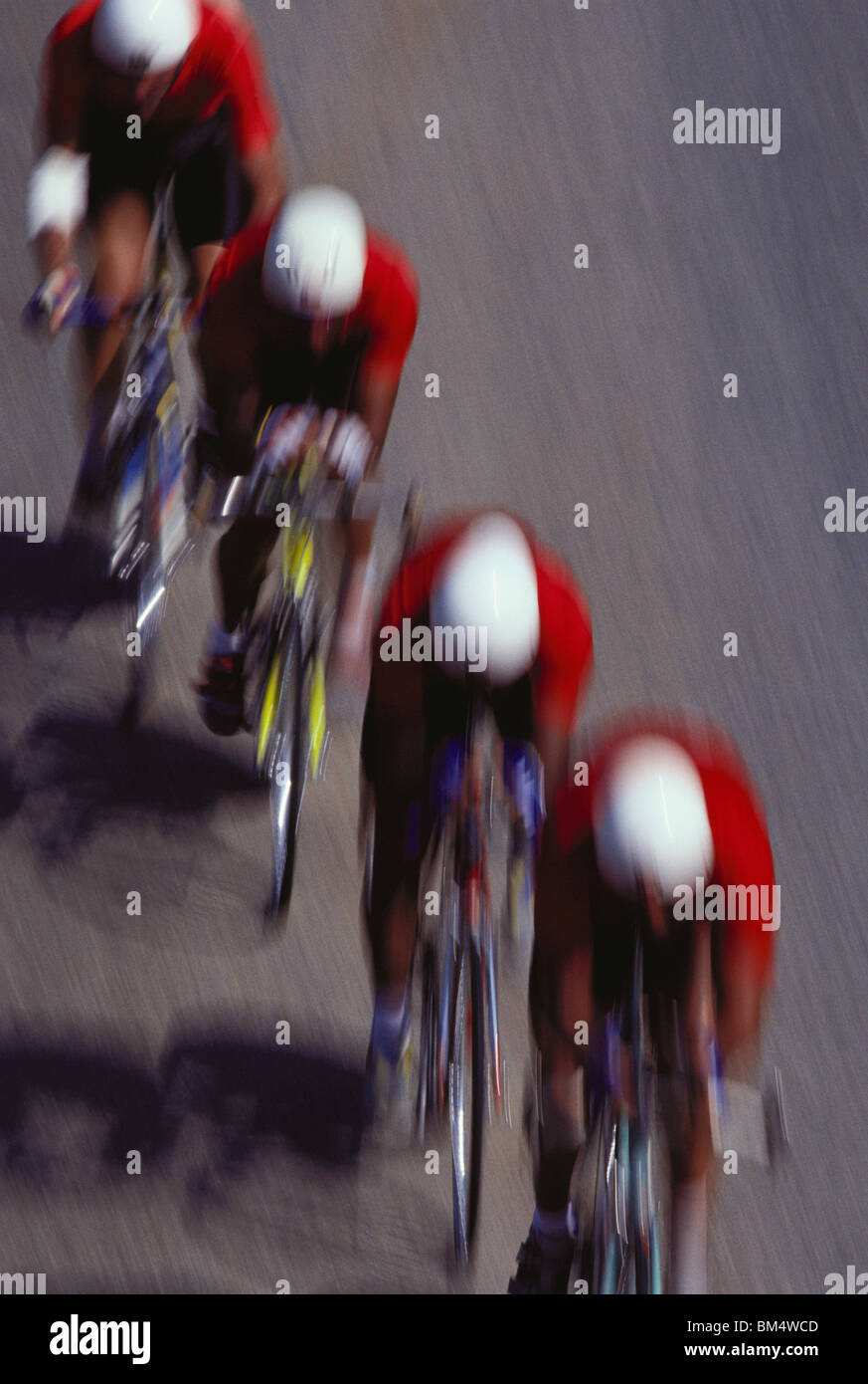 Road cycling team in action Stock Photo - Alamy