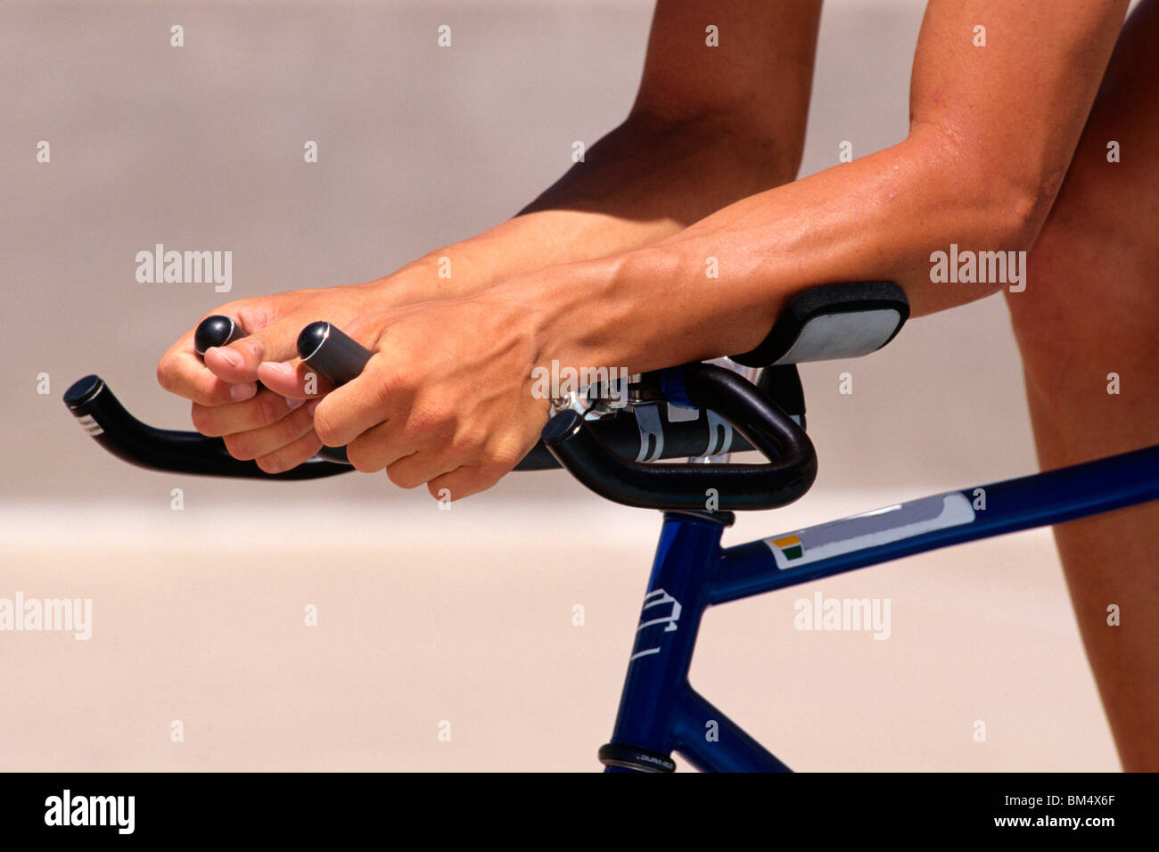 Detail of cyclists hands Stock Photo - Alamy