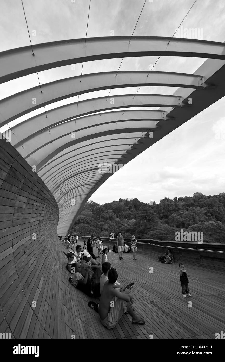 Singapore, Mount Faber Park, Henderson Waves Pedestrian Bridge Stock ...