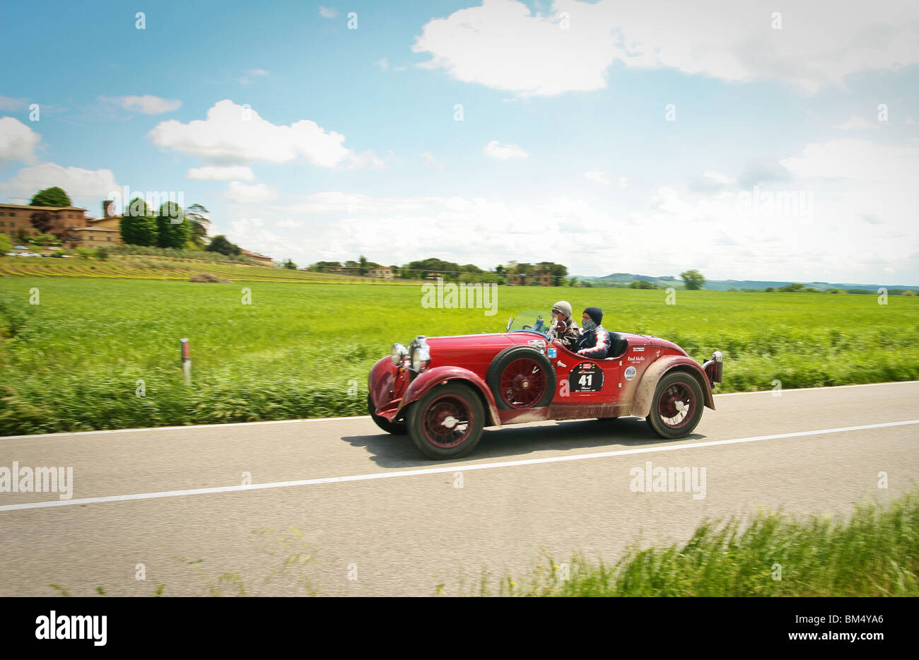 1930 FIAT 514 in Tuscany during the 2010 Mille Miglia Stock Photo - Alamy