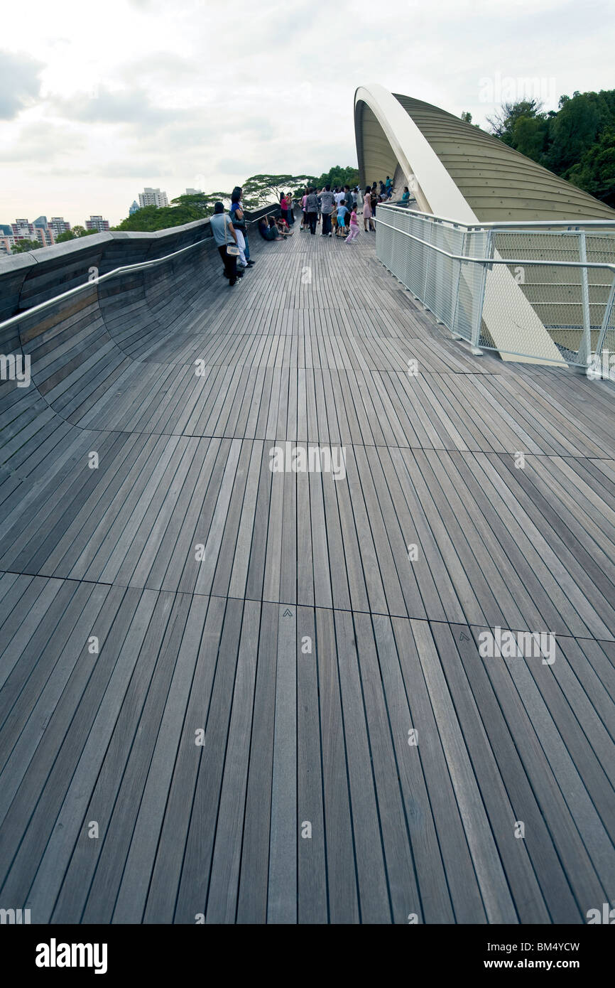 Singapore, Mount Faber Park, Henderson Waves Pedestrian Bridge Stock ...