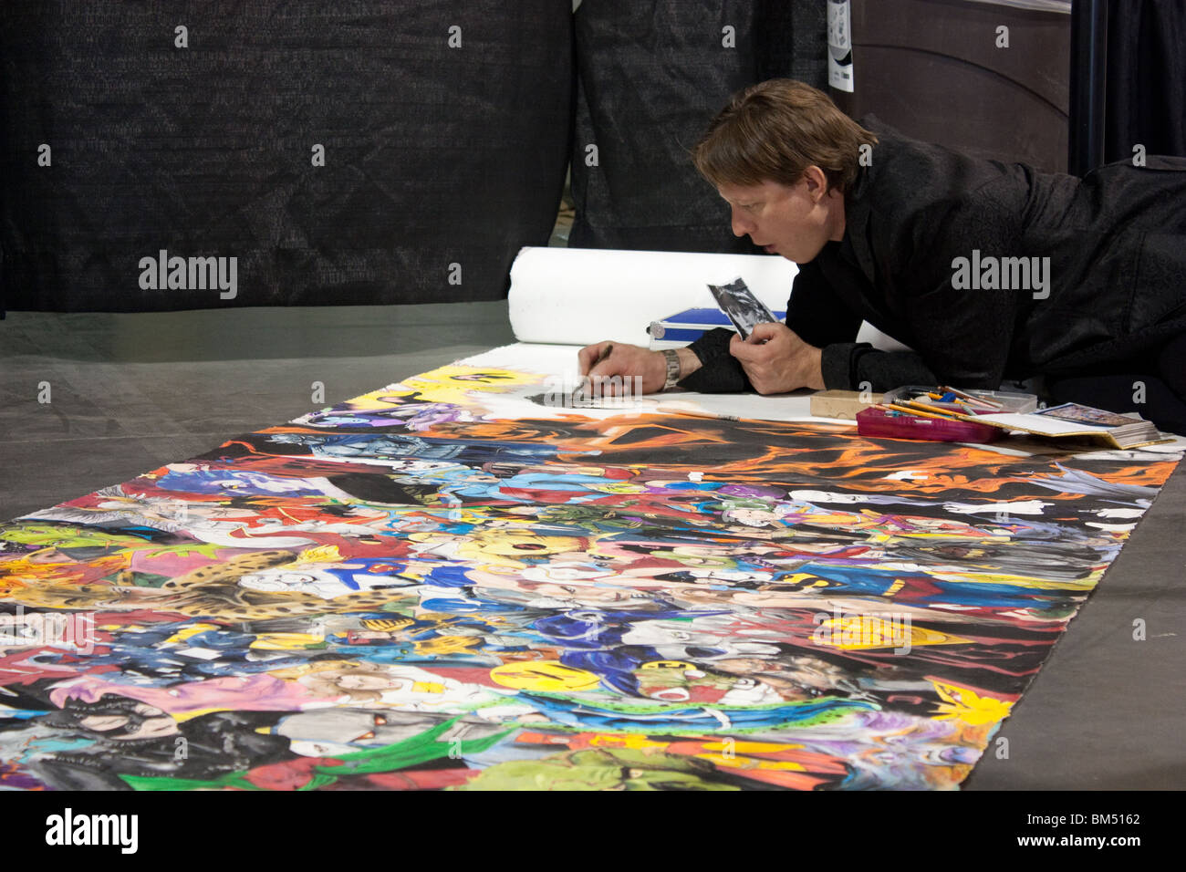 comic superhero drawing artist Stock Photo - Alamy