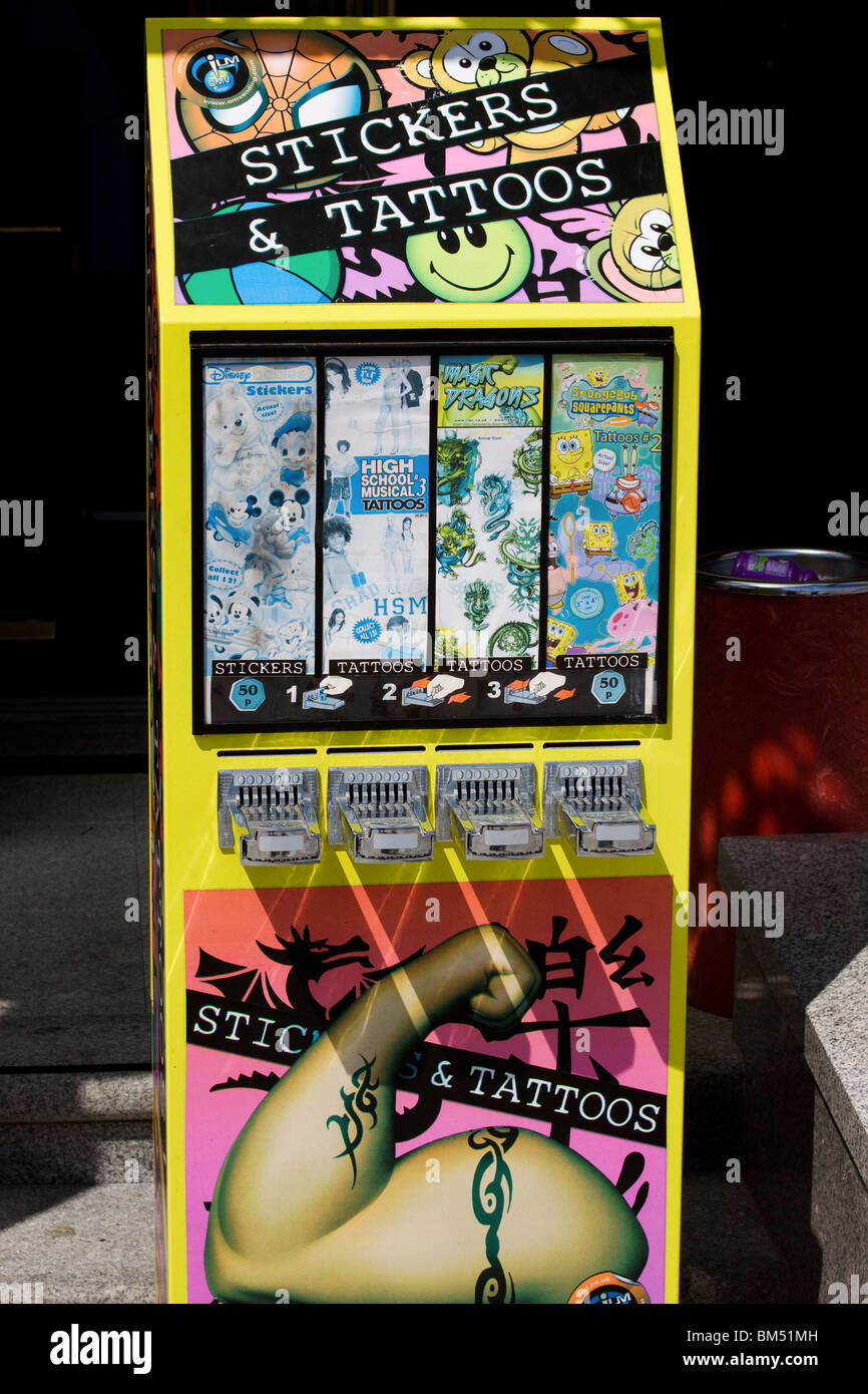 A Machine selling Tattoo stickers Stock Photo - Alamy