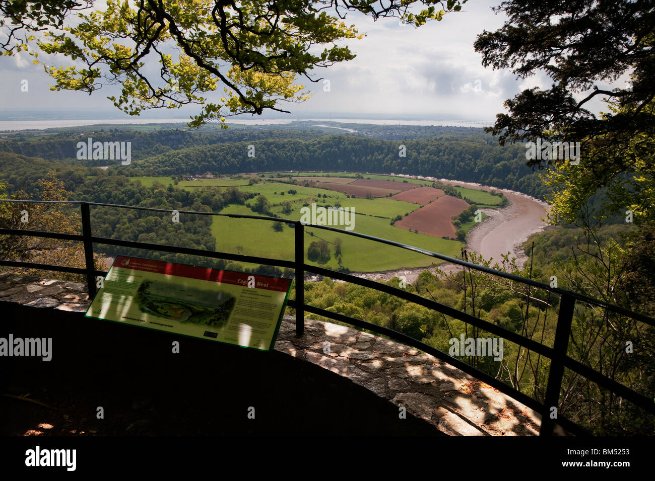 VIEW FROM EAGLES NEST WYE VALLEY VIEW POINT OVER RIVER WYE Stock Photo ...