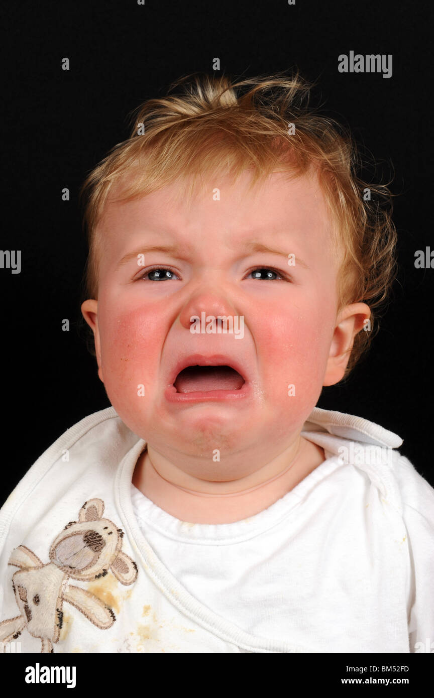 Crying baby face hi-res stock photography and images - Alamy