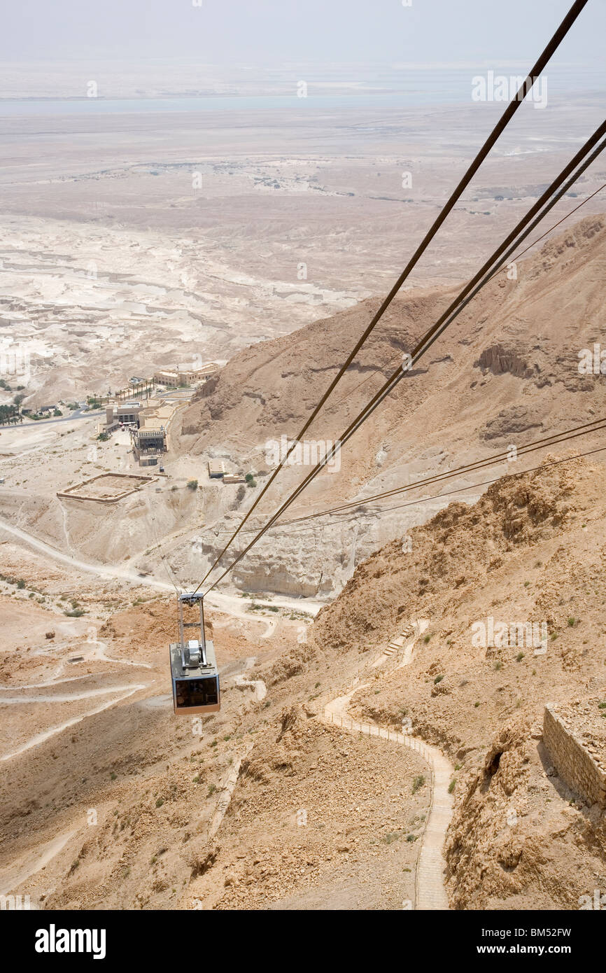 Funicular on descend from Masada Mesa to visitor's center - Israel ...