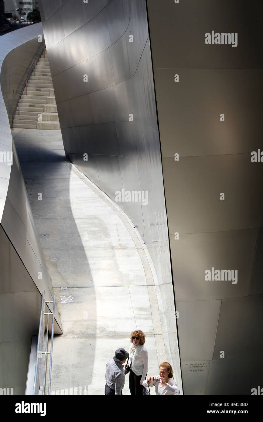 Views of the Walt Disney Concert Hall designed by Frank Gehry in Los ...