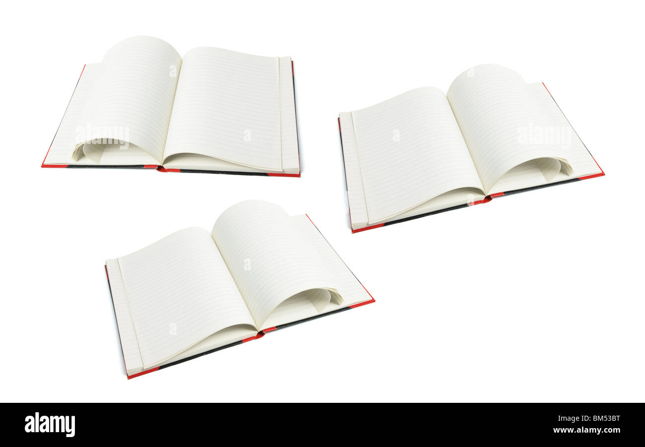 Open Note Books Stock Photo - Alamy