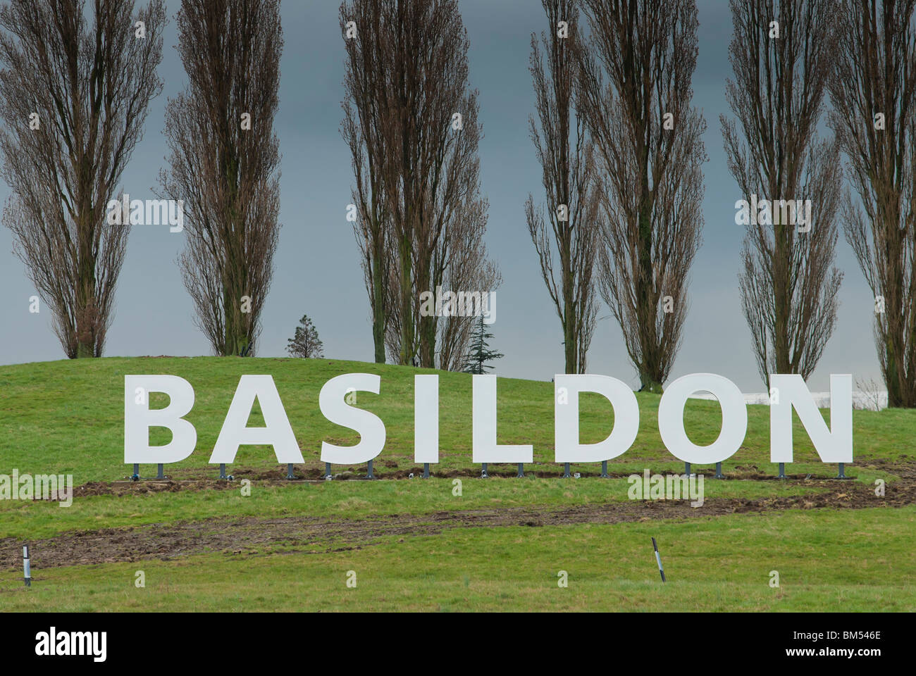 Hollywood Style Sign in Basildon, Essex, Britain - 31st March 2010 ...