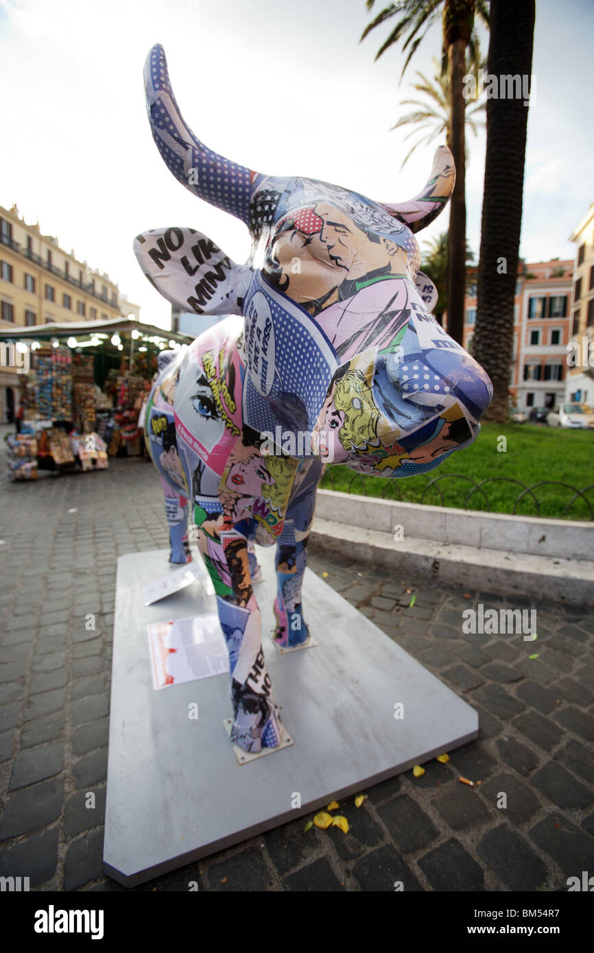 Cow parade, Rome Italy Stock Photo - Alamy