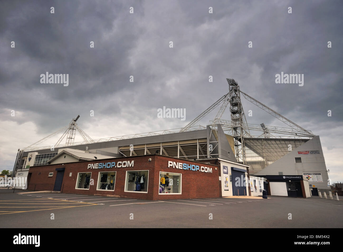 Storm clouds gathering over Deepdale football stadium Preston ...