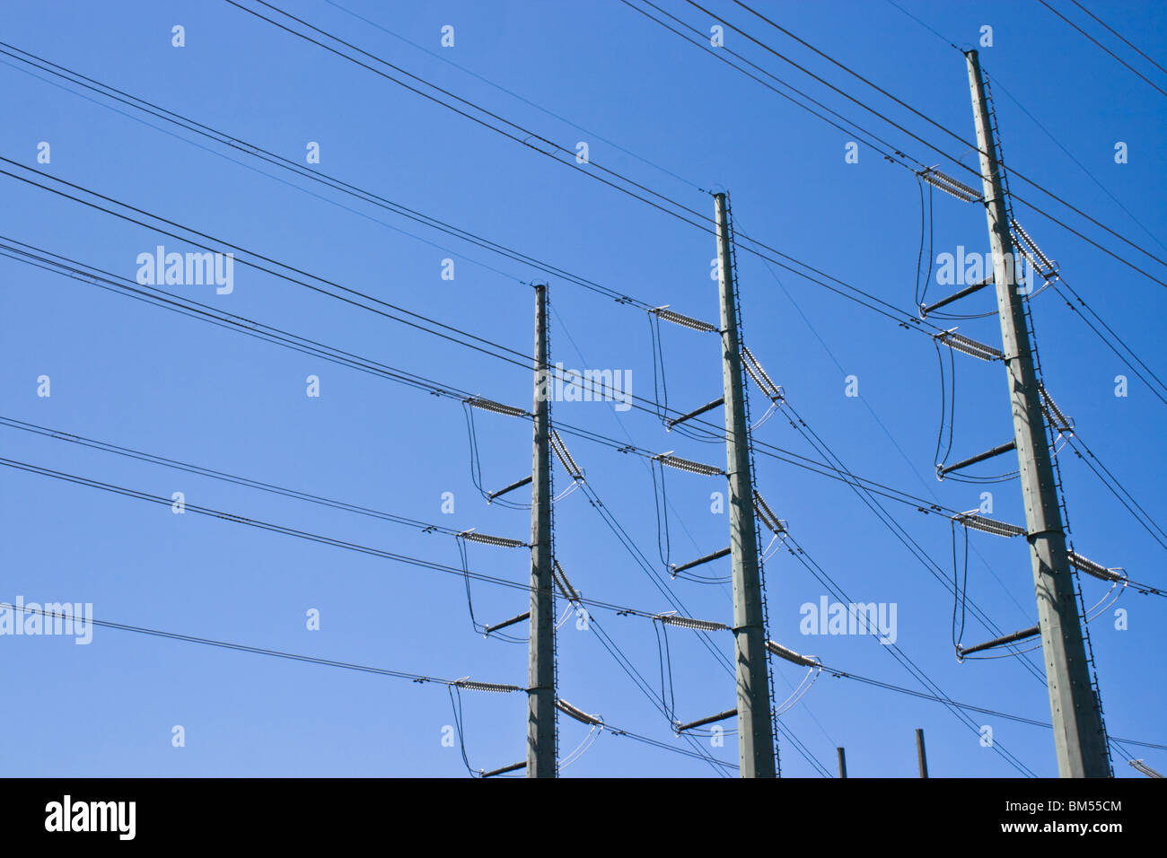 High Voltage Power lines Stock Photo - Alamy