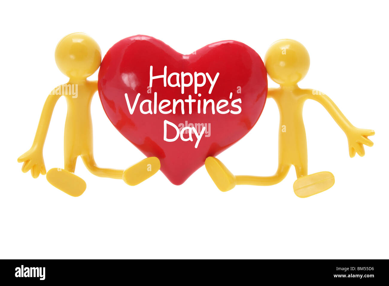 Miniature Rubber Figures and Love Heart Stock Photo - Alamy
