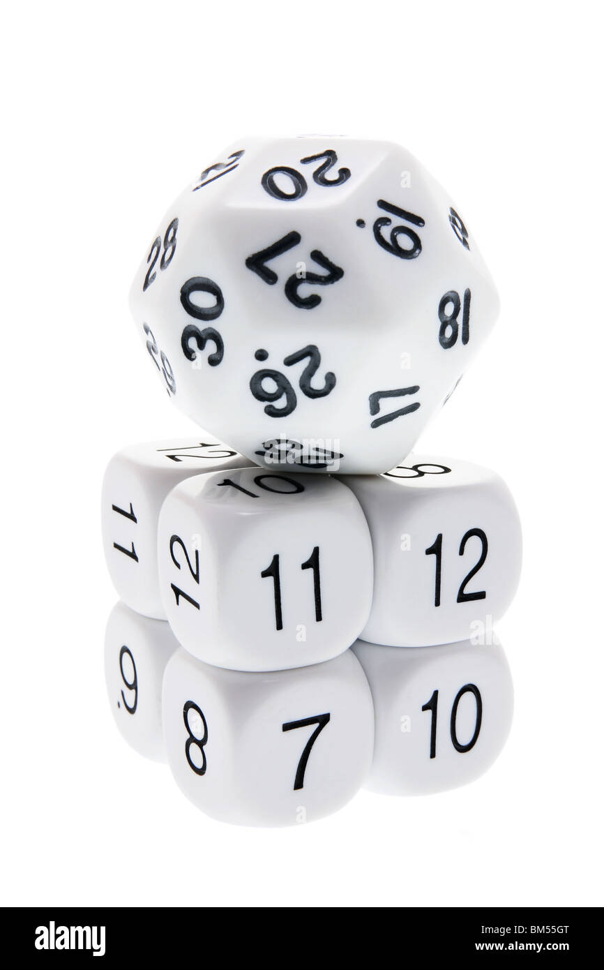 Stack of Number Dice Stock Photo - Alamy