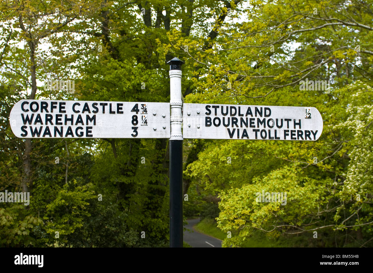 OLD ENGLAND STUDLAND ROAD SIGN Traditional rural English road sign ...
