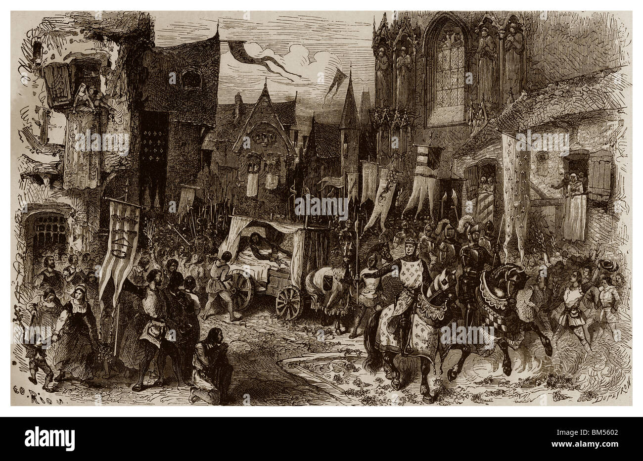 Triumphal entrance of Philip Augustus in Paris, after his victory ...