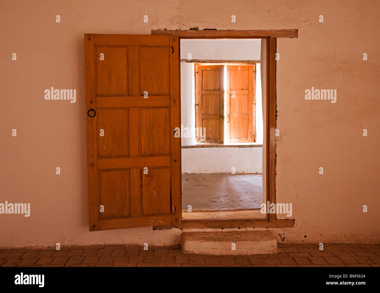 Doorway and window Fort Leaton State Historic Site Texas USA Stock ...