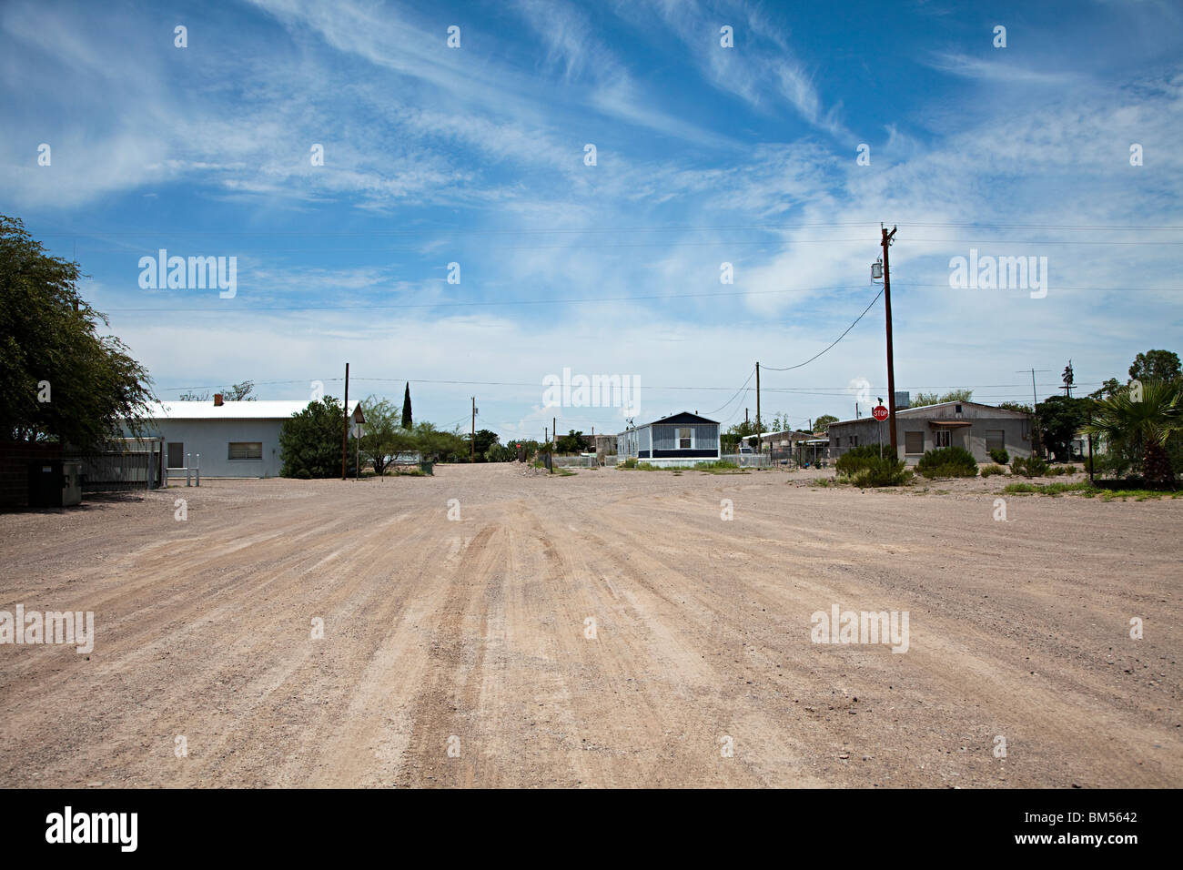 Dirt road in town of Presidio Texas USA Stock Photo - Alamy