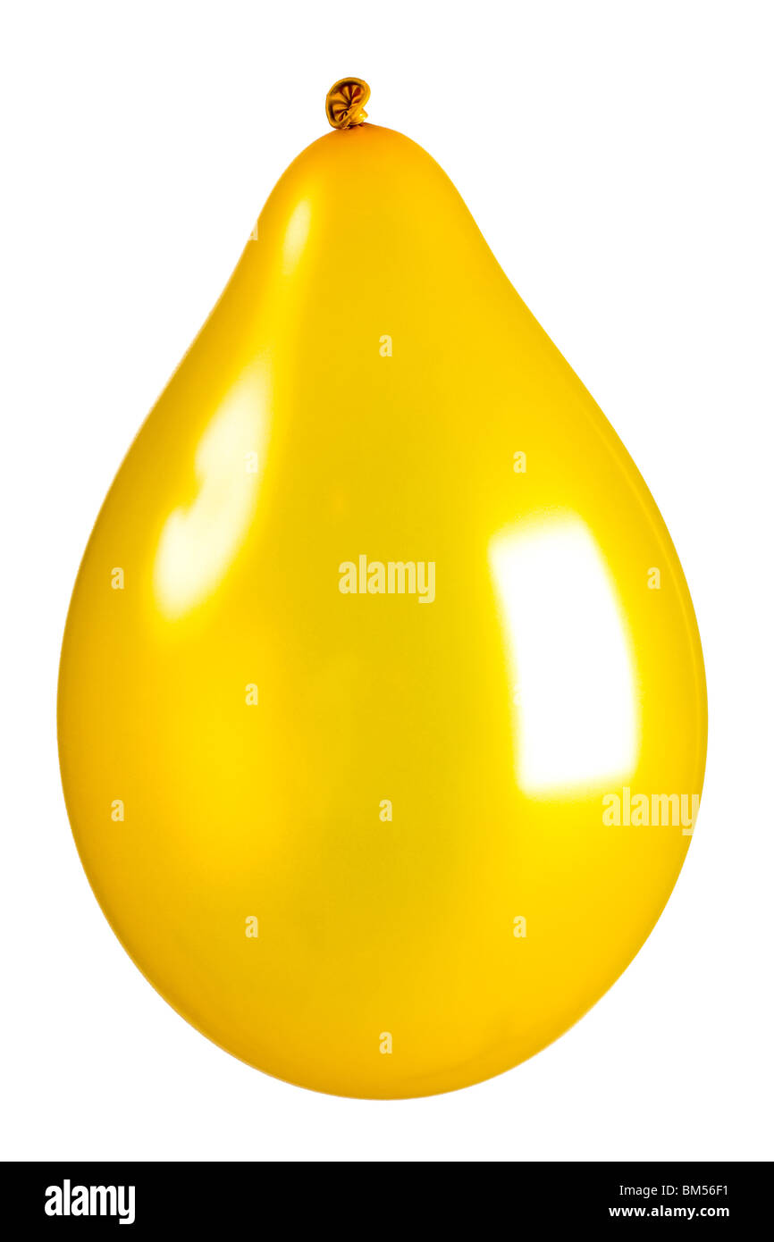 Gold colored balloon isolated on white Stock Photo - Alamy