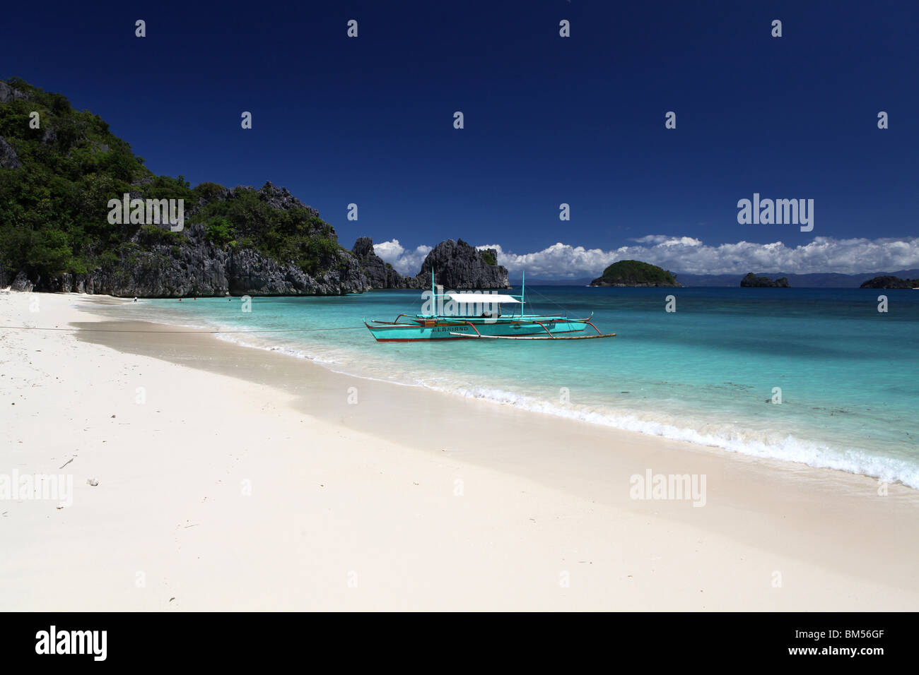 Matukad Island off the coast of the Caramoan Peninsula in south east ...