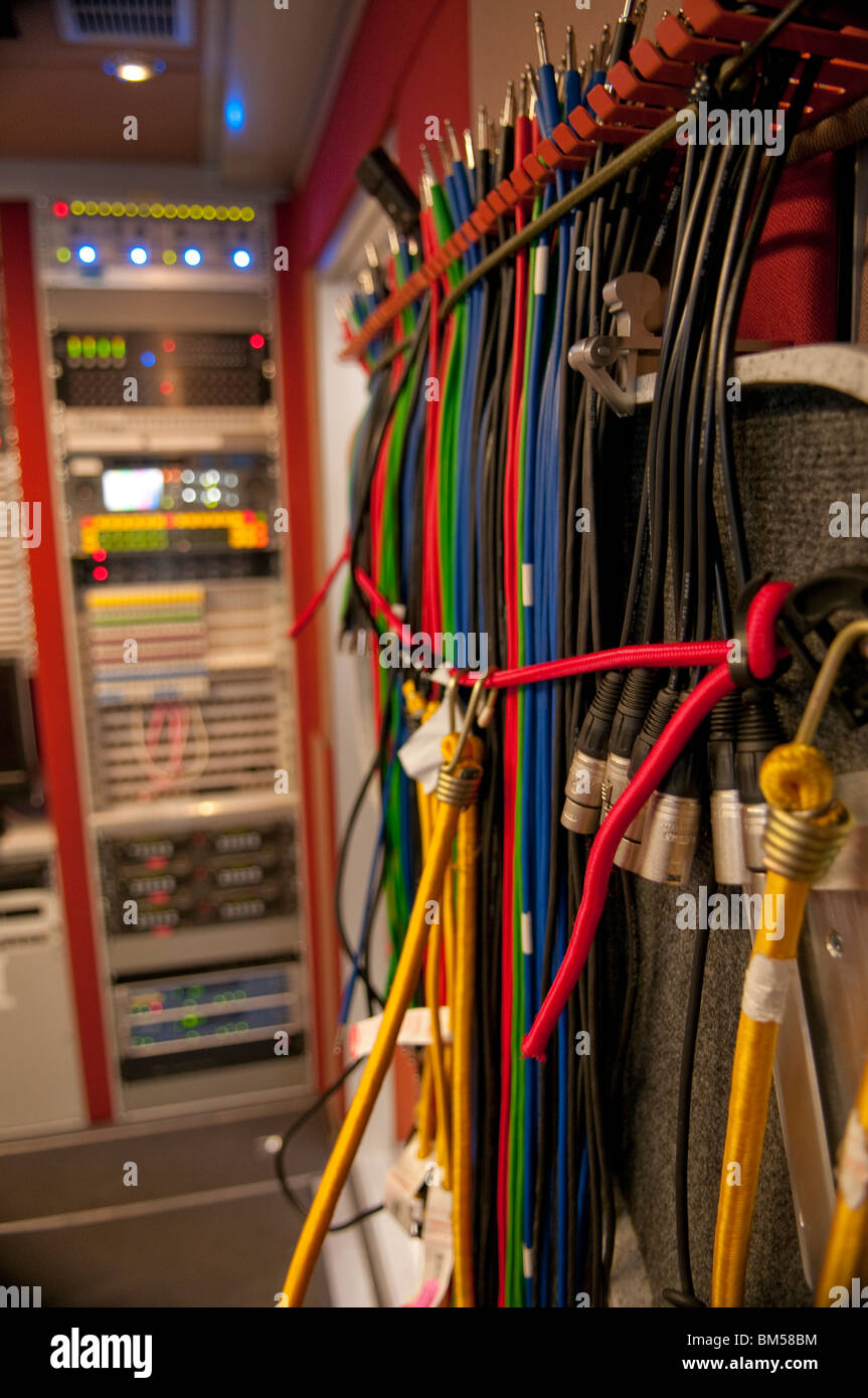 equipment integrated inside a audio control room Stock Photo - Alamy