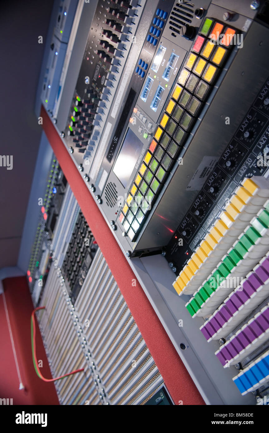 equipment integrated inside a audio control room Stock Photo - Alamy
