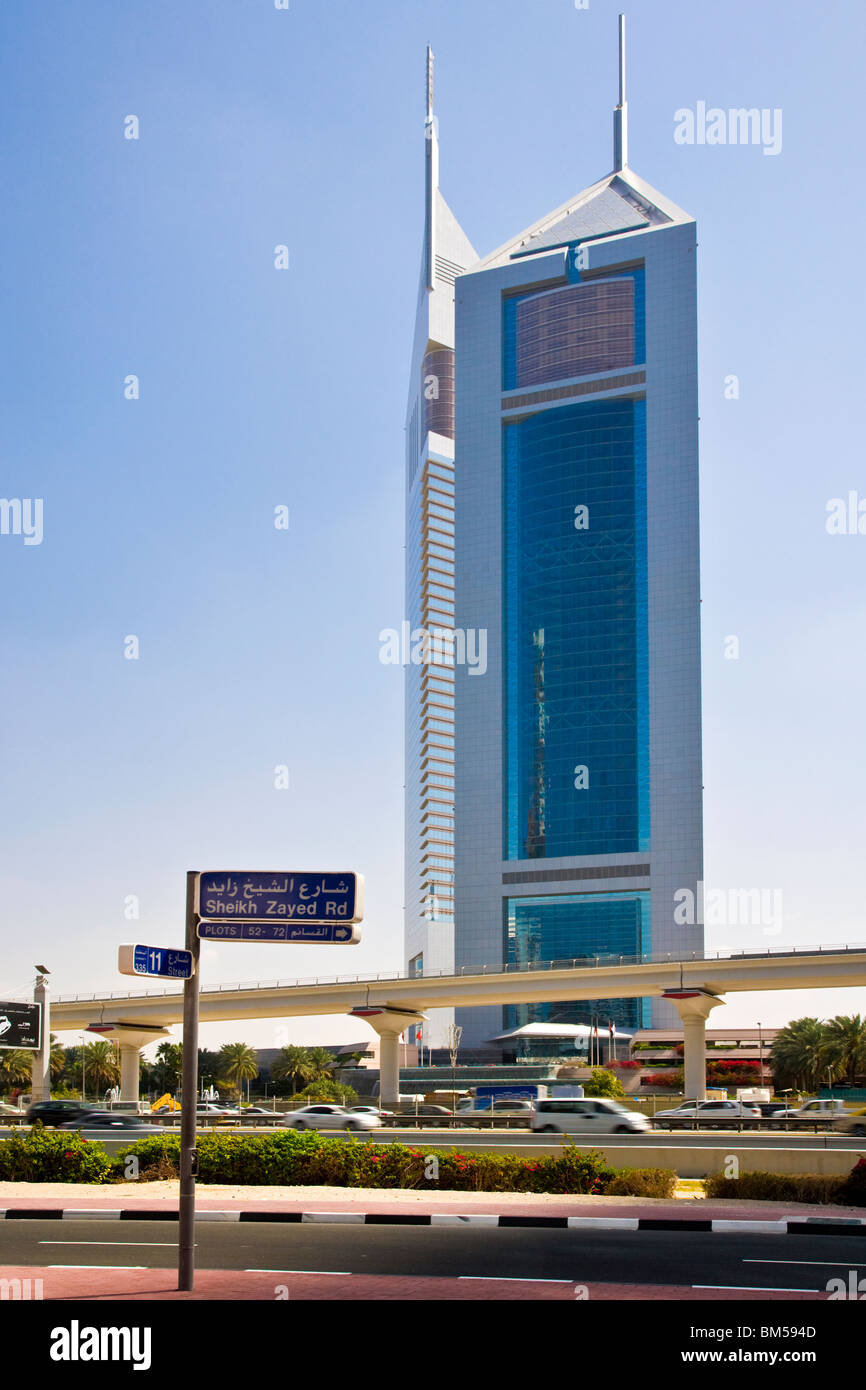 The Emirates Towers on Sheikh Zayed Road in the financial centre of ...