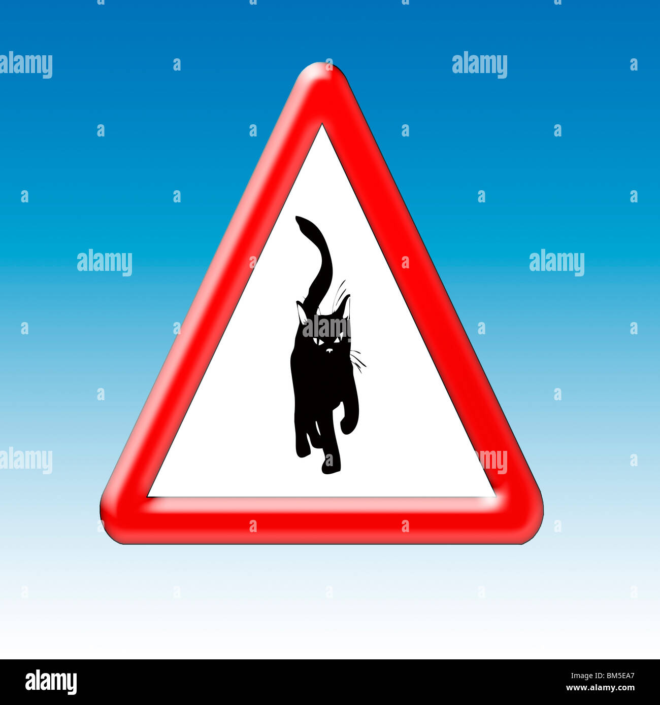 Warning Cats! Graphical representation using Road Warning Sign with ...