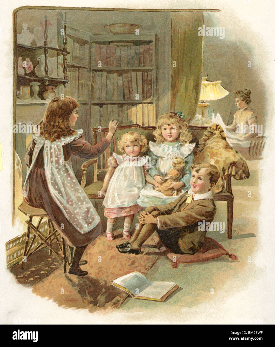 Children listening story hi-res stock photography and images - Alamy