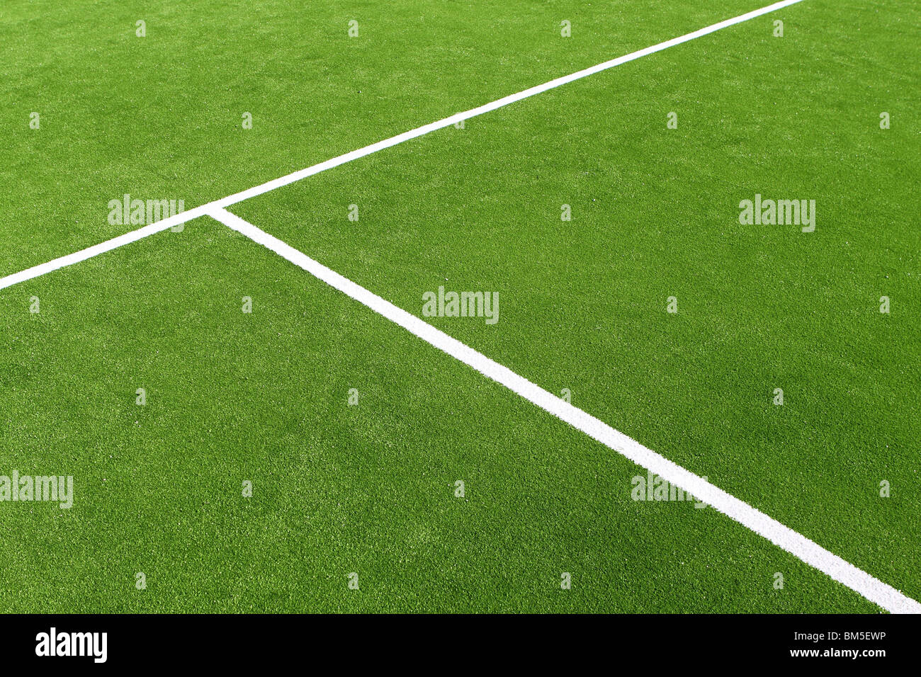 paddle tennis green grass field texture white lines Stock Photo - Alamy