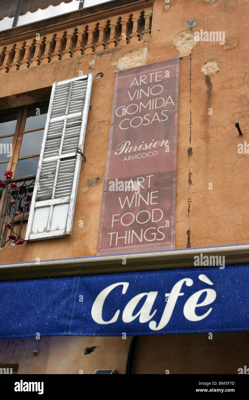 Cafe Parisien, Arta, Mallorca Stock Photo - Alamy