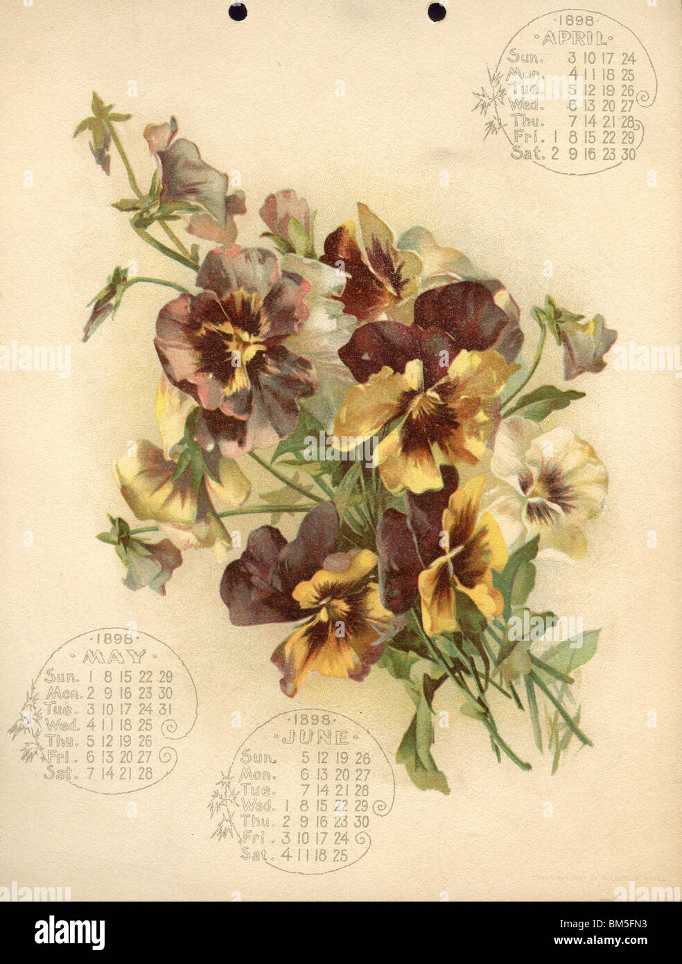 1898 calendar hi-res stock photography and images - Alamy