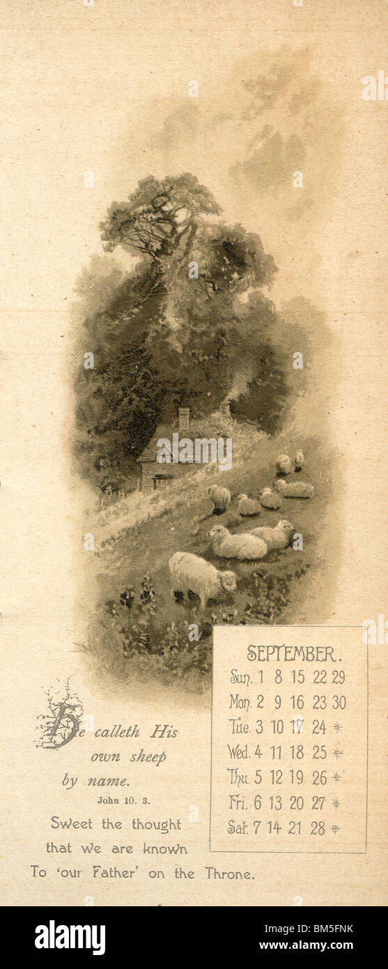 Original Calendar, ealry 1900's Stock Photo - Alamy