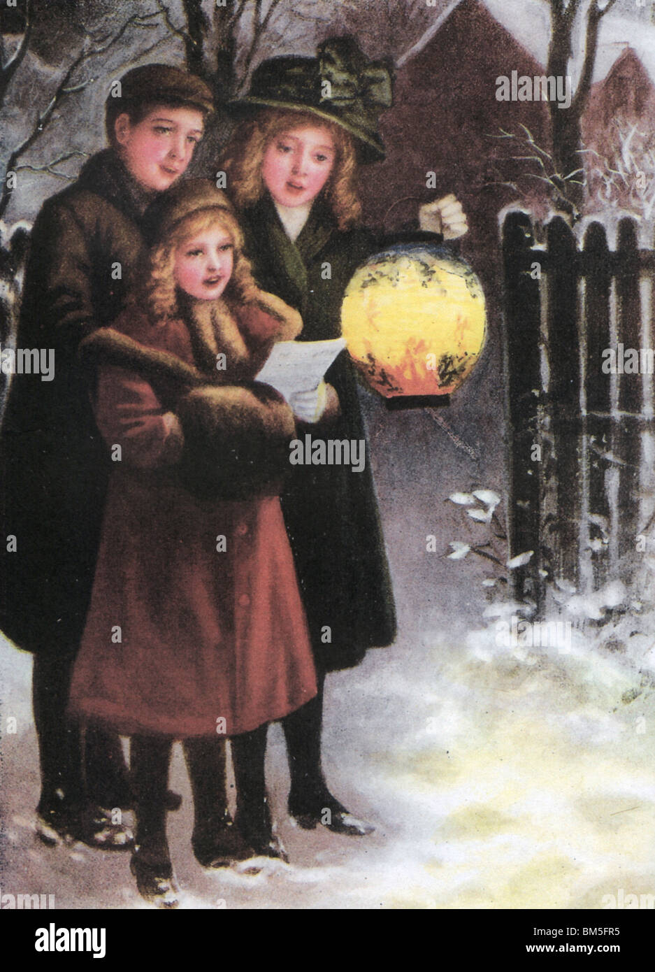 Carol singer illustration hi-res stock photography and images - Alamy