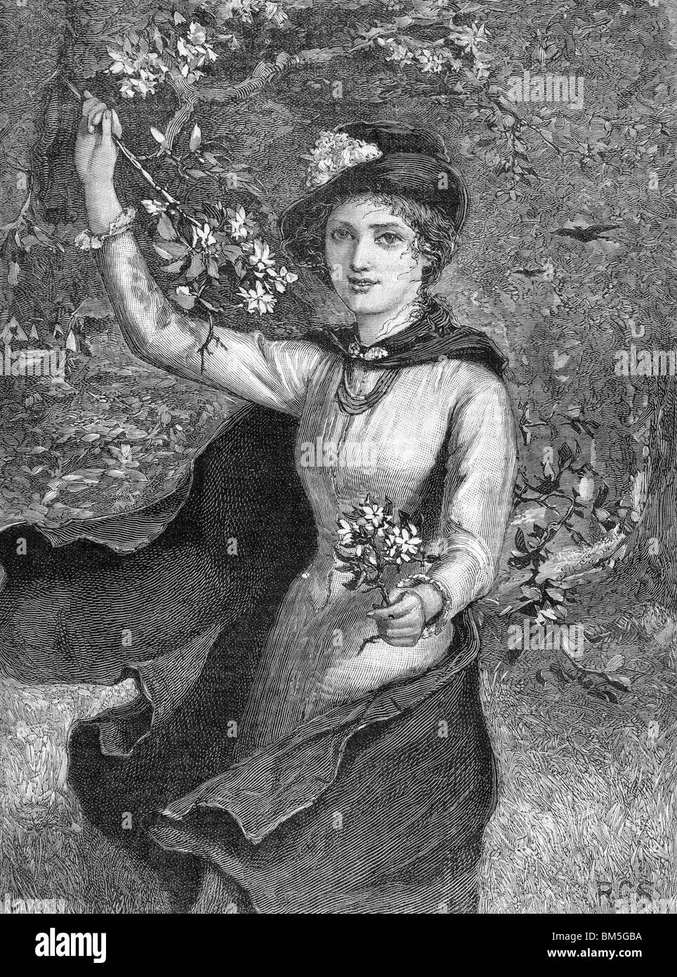 Young women painting in Black and White Stock Photos & Images - Alamy