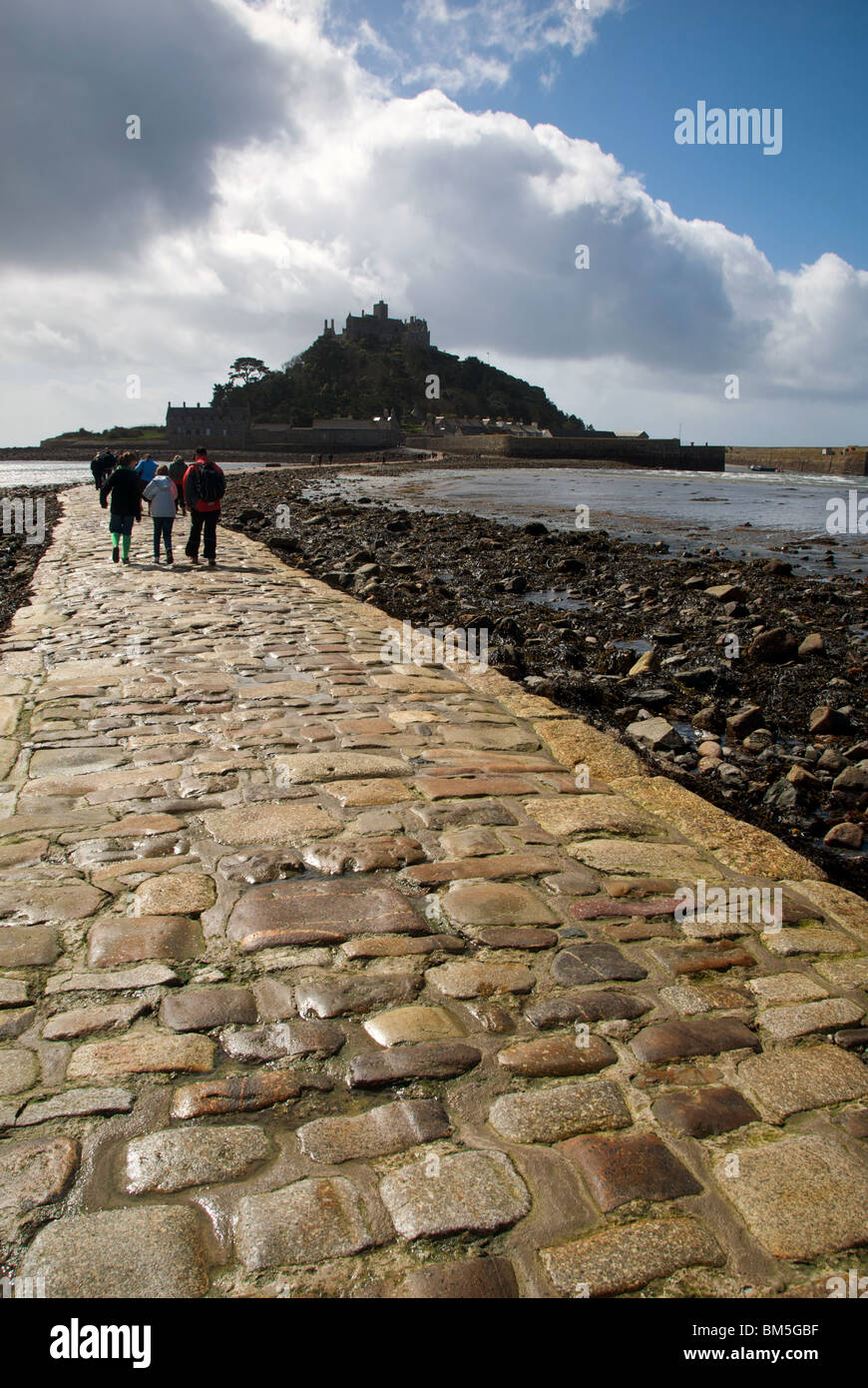 St Michael's Mount Cornwall UK Causeway National Trust Stock Photo - Alamy
