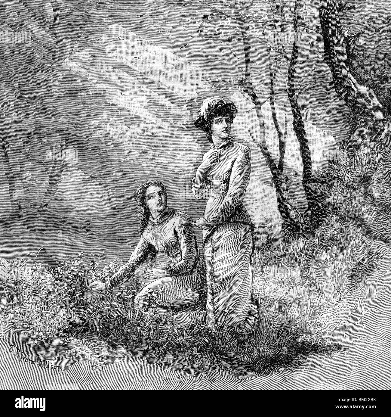 Spring season woman Black and White Stock Photos & Images - Alamy