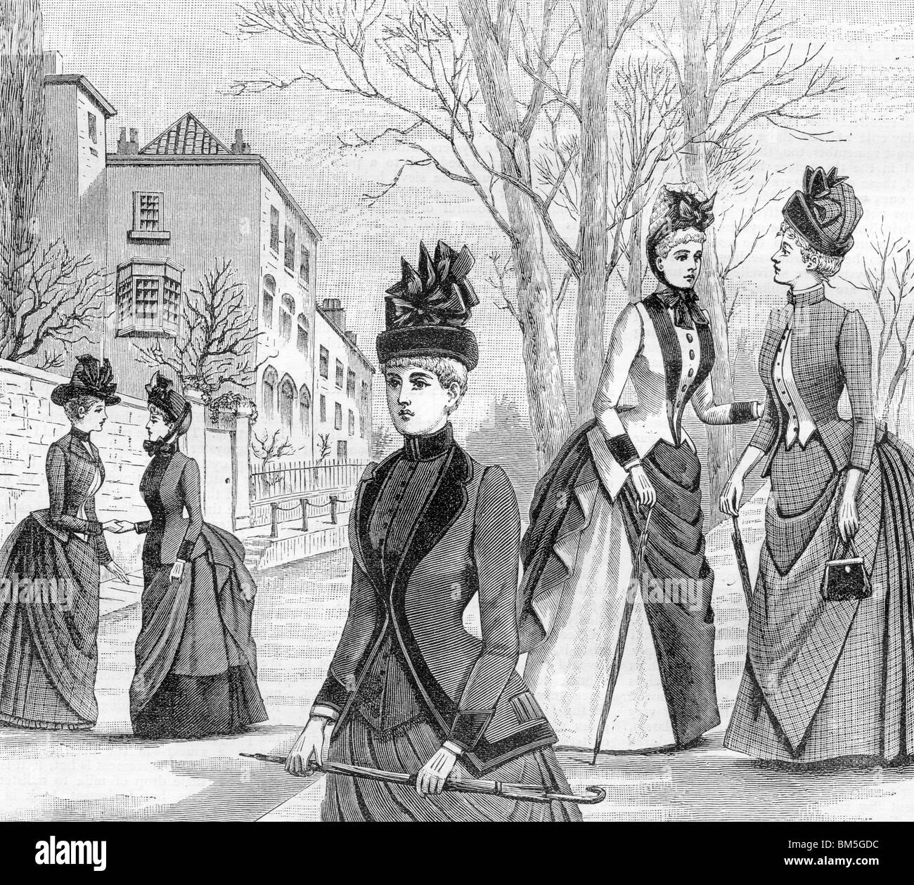Victorian ladies walk street hi-res stock photography and images - Alamy